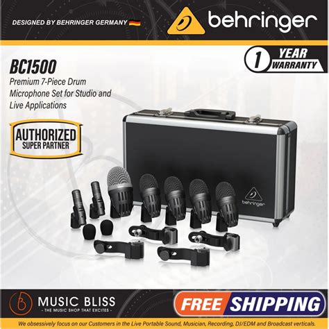 Behringer Bc1500 Premium 7 Piece Drum Microphone Set Total Music Gear