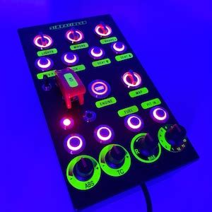 PC USB 30 Functions Button Box With Neon Labels Sheet For Simracing Etsy
