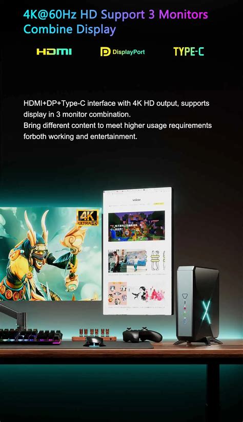 Amd Ryzen Gaming Mini Pc With Hx Ddr M Nvme Sata Radeon Graphics Windows