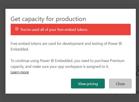 Solved Power Bi Embedded Free Embed Token Limit Exceede