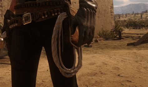 Rdr1 Lasso Whip On Belt Red Dead Redemption 2 Mod