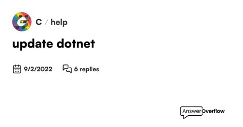 Update Dotnet C