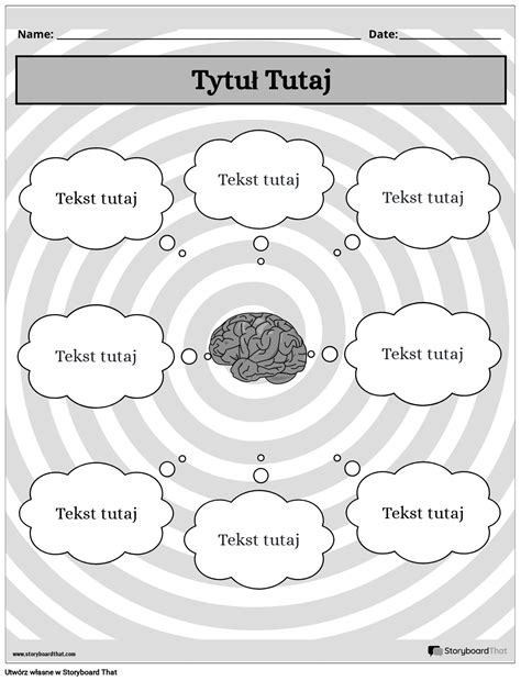 Burza Mózgów Portret Bw 1 Storyboard Przez Pl Examples
