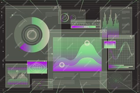 Premium Vector Retro Data Visualization Template