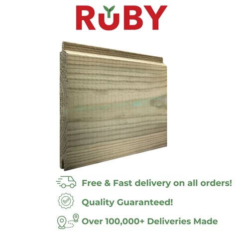 TONGUE GROOVE Cladding Boards Treated Softwood Scandinavian Redwood