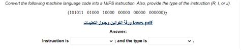 Solved Convert The Following Machine Language Code Into A