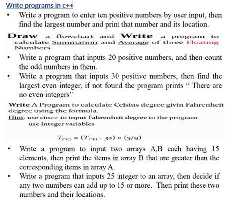 Solved Write A Program To Enter Ten Positive Numbers By Chegg