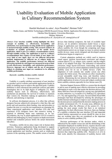 Pdf Usability Evaluation Of Mobile Application In Culinary Recommendation System