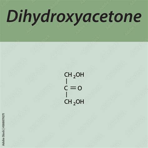 Straight Chain Form Chemical Structure Of Dihydroxyacetone Sugar Scientific Vector Illustration