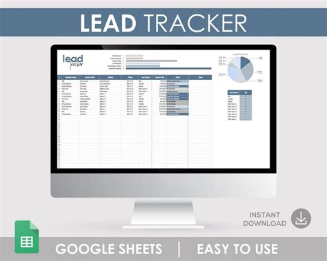 Lead Tracker Customer Tracker Prospect Tracker Lead Etsy Lead