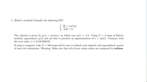 solved euler s method ﻿consider the following