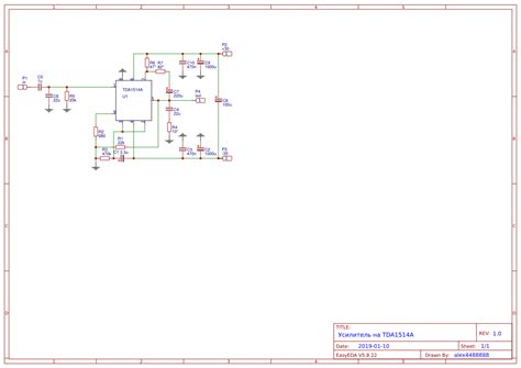 Усилитель на TDA A EasyEDA open source hardware lab