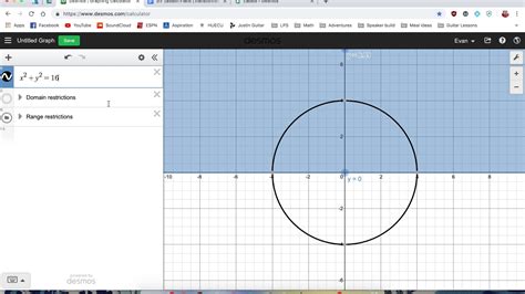 Domain And Range Restrictions In Desmos Youtube