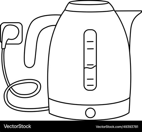 Electric Kettle Plugged Into A Socket Royalty Free Vector
