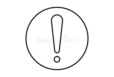 Exclamation Mark Flat Icon Black Minimalistic Warning Symbol Art App