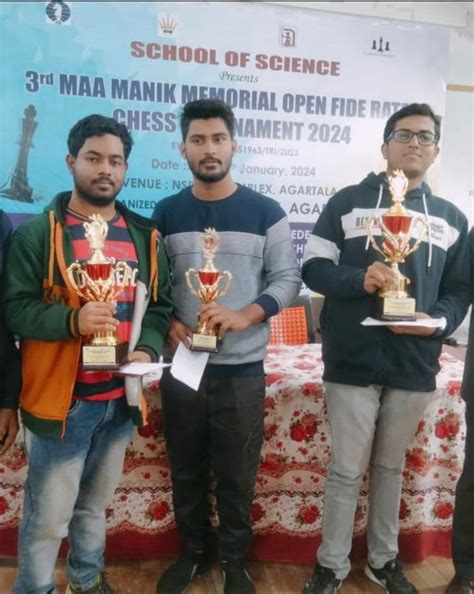 Dibya Jyoti Sarkar Wins 3rd Maa Manik Memorial Rating Open 2024