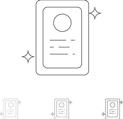 Assignment Job Application Test Bold And Thin Black Line Icon Set 19113375 Vector Art At Vecteezy