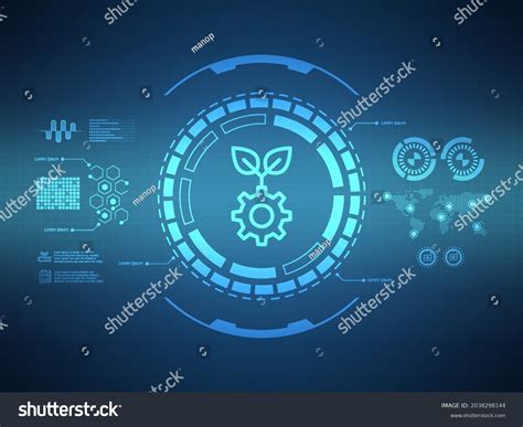 Abstract Ecology Futuristic Hud Display Interface Stock Vector Royalty Free 2038298144