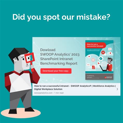 Typos A Mistake In Sharepoint Intranet Swoop Analytics Posted On The