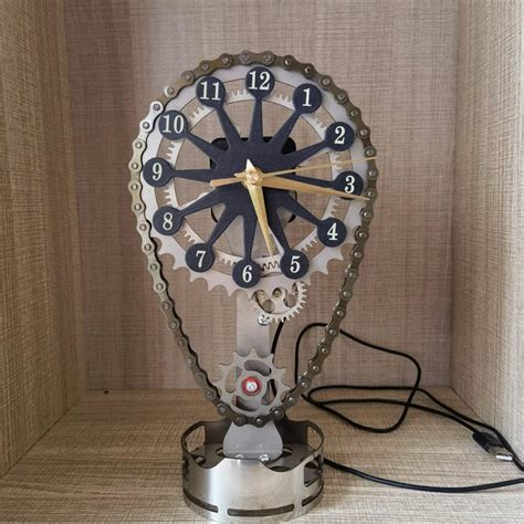 Geared Timing Chain Clock Motorized Rotating Chain Clock — Gear Elevation