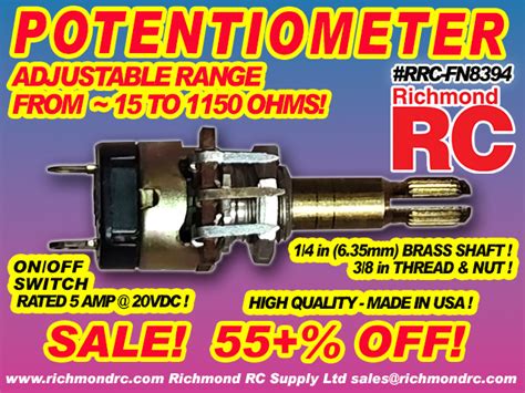 Cts Potentiometer Range ~15 1150 Ohms W Switch