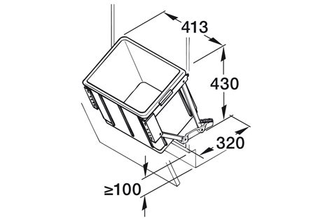 Single Waste Bin 30 Litres Yekta Company