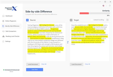 Side By Side Difference Text Compare Plagiarism Checker X