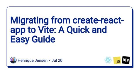 Migrating From Create React App To Vite A Quick And Easy Guide Rdevto