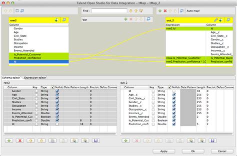 configure the tmap 2 mapping component · bigmlcom bigml talend
