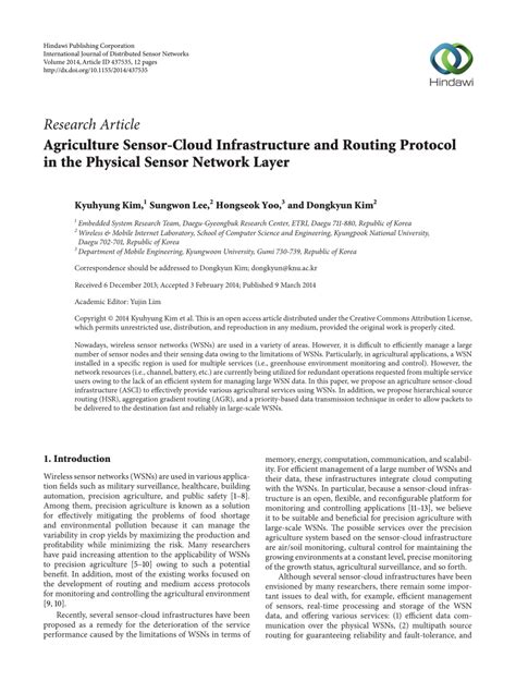 pdf agriculture sensor cloud infrastructure and routing protocol in