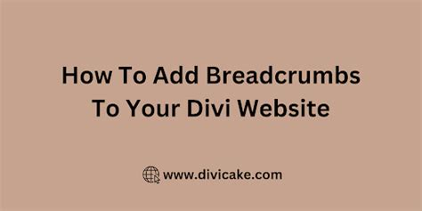 adding breadcrumbs to divi website