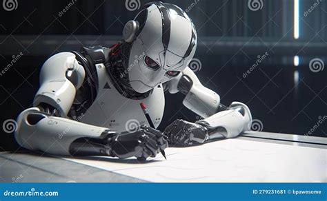 AIpowered Office With Realtime Data Display Stock Image CartoonDealer