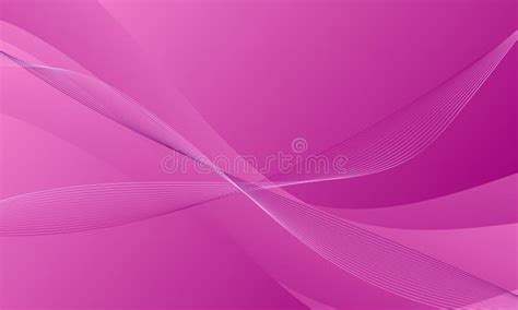 Pink Purple Color Lines Wave Curves Smooth Gradient Abstract Background Stock Illustration