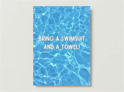 Editable Pool Party Birthday Invitation Template Etsy