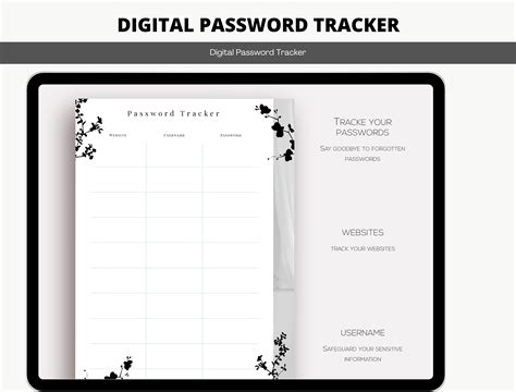 Digital Password Tracker Graphic By Plannerplanet · Creative Fabrica