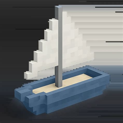 かわいいブロック調のヨット｜イラスト・フリー素材なら「シンテリ」