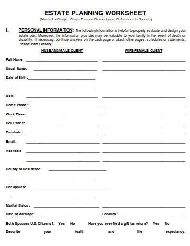 Estate Planning Worksheet Excel 1 Digital Assets Estate Planning Guide