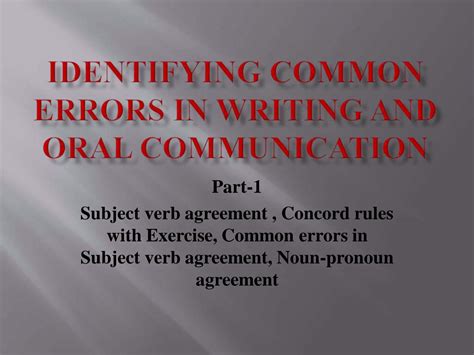 Solution Module 1 Identifying Common Errors In Writing And Oral Communication Part 1