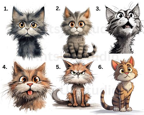 Tabby Cat Clip Art High Quality Transparent Background Png Digital Download Commercial Use