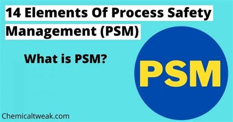 14 Elements Of Process Safety Management Psm Chemical Tweak