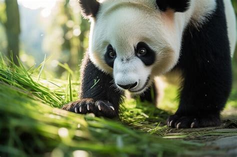 Premium Photo Closeup Of A Pandas Tail Swishing Back And Forth