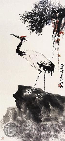 朱屺瞻 松鹤图 镜心 设色纸本 收藏资讯艺术家书画家书画名人书法家 中华收藏网