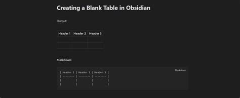 How To Create Tables In Obsidian
