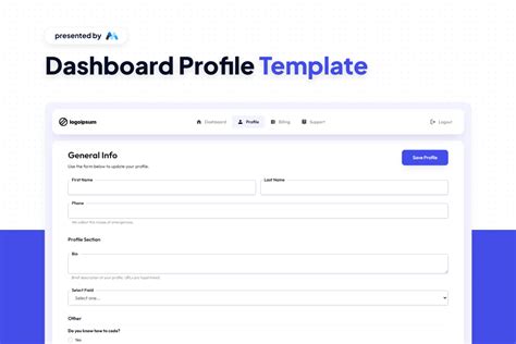 Dashboard Profile Template Webflow Templates Templates Project
