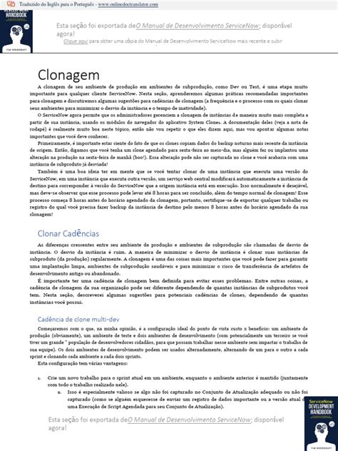 Servicenow Development Handbook Pdf Linguagem De Script Clonagem