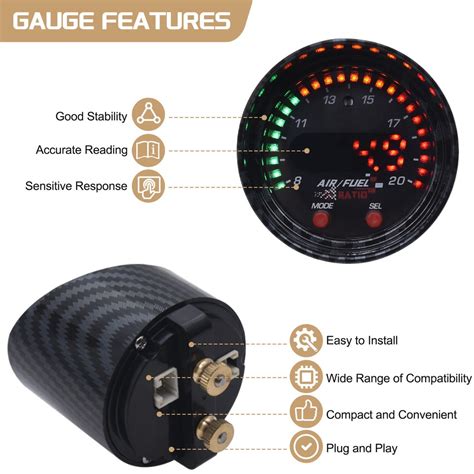 Wideband Gauge X Series 30 0300 Afr Uego Air Fuel Ratio Gauge Kit 2 1