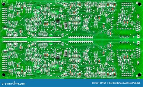 Hi Tech Electronic Circuit Board Detail Background Shot Stock Photo Image Of Electric Closeup