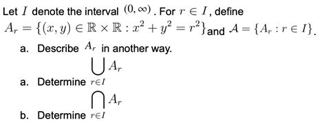 Solved Let I Denote The Interval 0 For RI Define Chegg Com