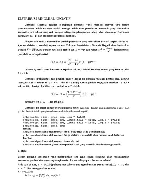 Distribusi Binomial Negatif Pdf