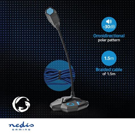 Desktop Gaming Microfoon Flexibele Nek USB Mute Knop 3 5 Mm